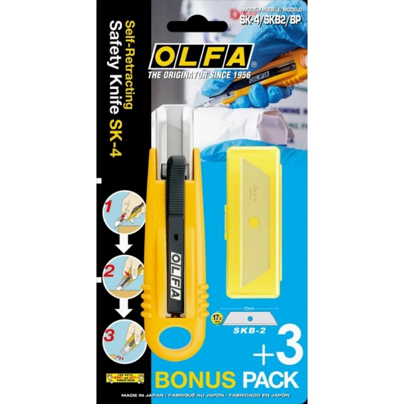 [刀具職人]OLFA ｵﾙﾌﾟｱSK-7& SK-4超值版‼️自動回彈安全工作到刀。3刀刃豪華超值組合 安全刀 美工刀 | 蝦皮購物