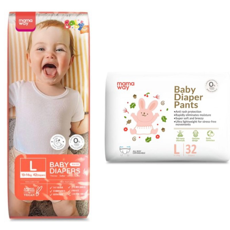 媽媽餵 尿布 Mamaway 黏貼型 L號 全新 拉拉褲 | 蝦皮購物
