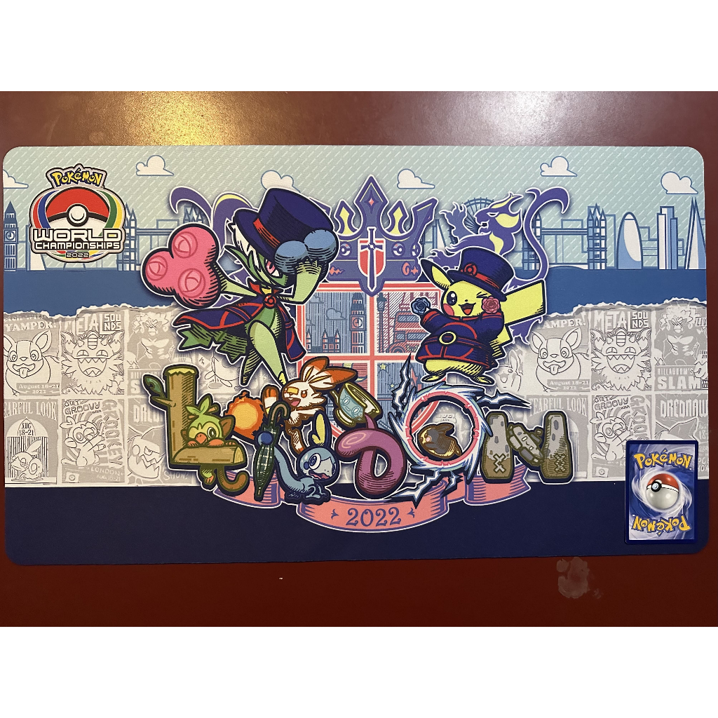 [現貨] PTCG 寶可夢 WCS 2022 倫敦LONDON 卡牌 單人 桌墊 卡墊 墊子 滑鼠墊 橡膠 | 蝦皮購物