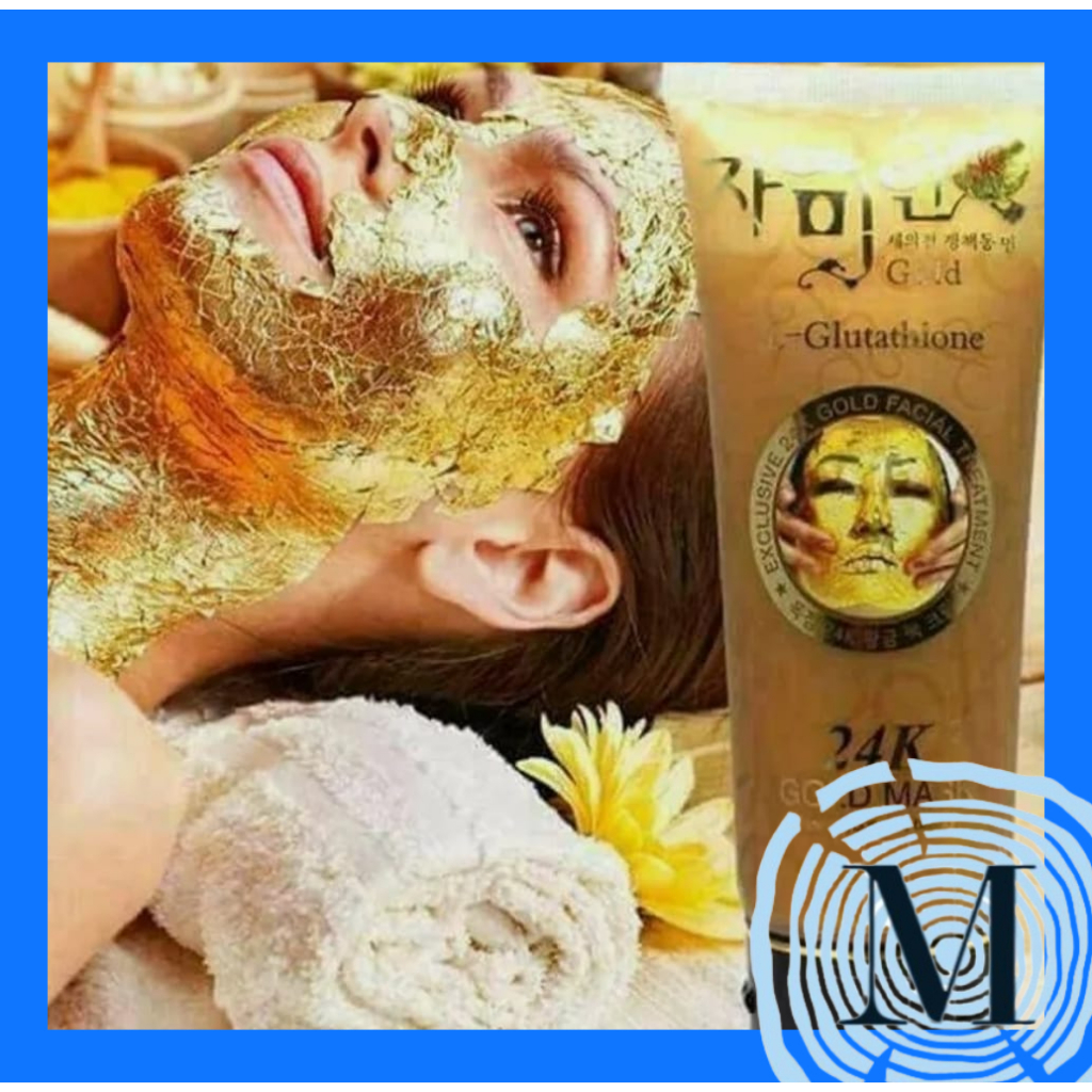 Masker Wajah L- Glutathione 24K Gold Peel Off Mask MKBT268 | 蝦皮購物