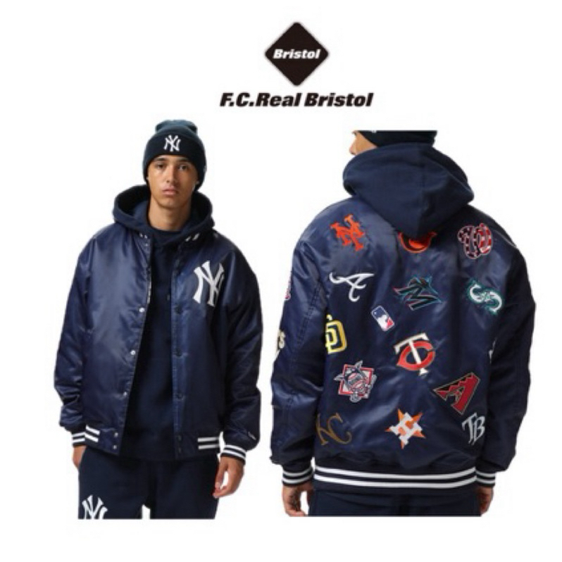 代購正品F.C.REAL BRISTOL FCRB FANATICS TOUR聯名刺繡 雙面穿夾克 潮流 棒球外套 | 蝦皮購物
