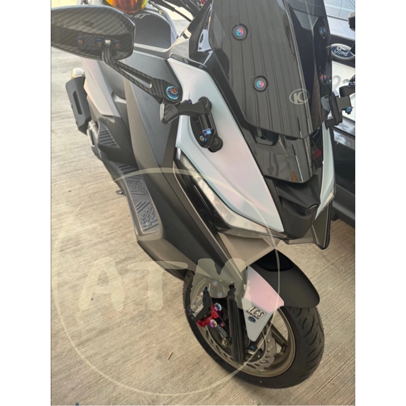 🏧光陽 KRV180 Roma Gt 鋁合金牛角後照鏡 前移後視鏡 高清防眩藍鏡 後照鏡 前移 支架 轉接座 | 蝦皮購物