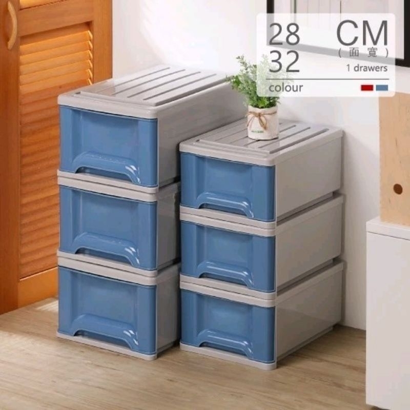 KEYWAY聯府K095/K092抽屜整理箱 文具整理 內衣整理箱 衣物置 玩具整理箱 小物收納箱 紅/藍 | 蝦皮購物