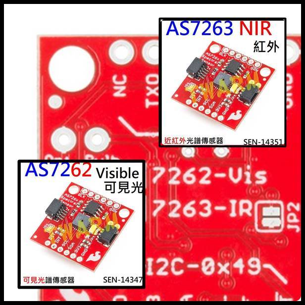 （現貨／特價＊）Spectral Sensor 模組：AS7262 Visible可見光譜／AS7263 NIR紅外光譜 | 蝦皮購物