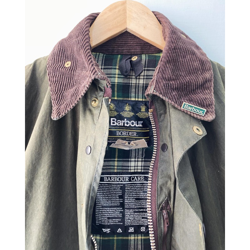 Barbour BORDER Oiled Hunting Jacket 英版38 England 英製長版獵裝油布外套 | 蝦皮購物