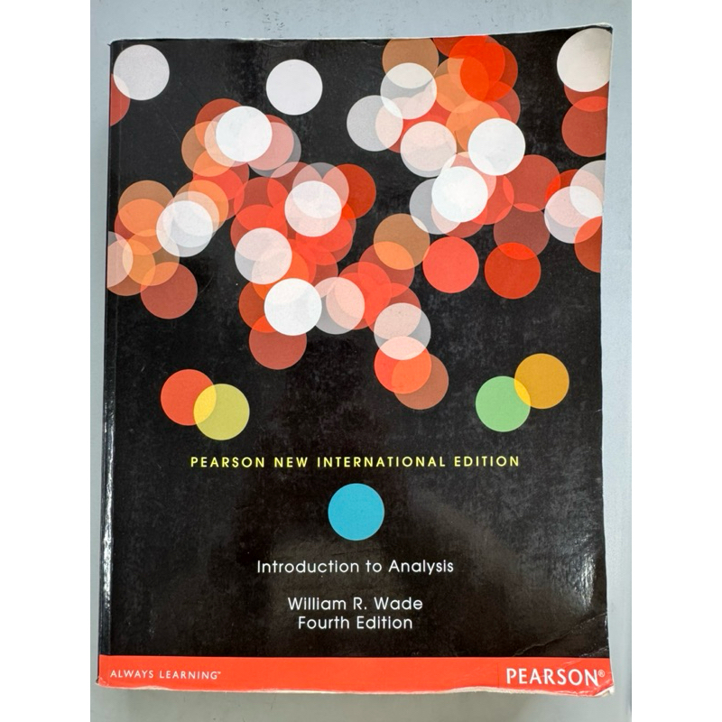 Introduction to Analysis Wade Fourth Edition | 蝦皮購物