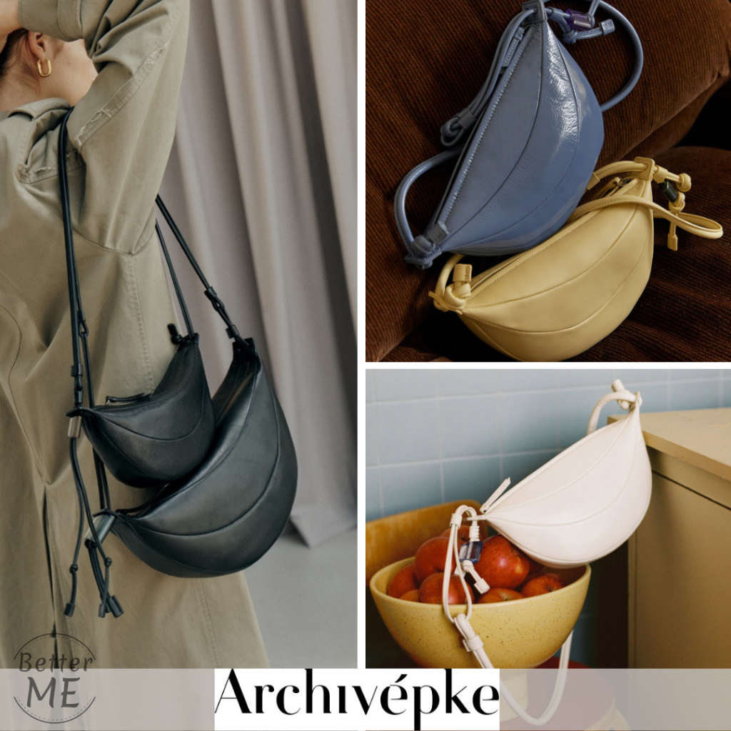 【Better ME】部分現貨 ️韓國Archivepke 小眾設計品牌 羊皮半月包 牛角包 肩背包 斜背包 | 蝦皮購物