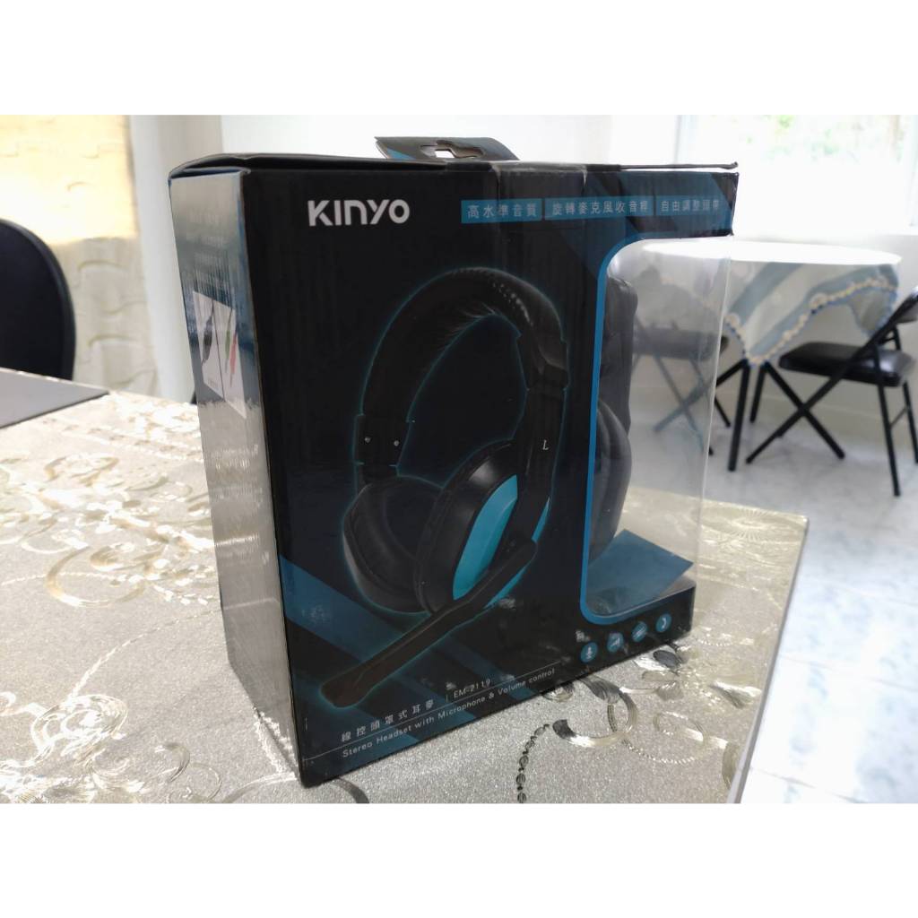 KINYO EM-2119 線控頭罩式耳麥(全新品) | 蝦皮購物