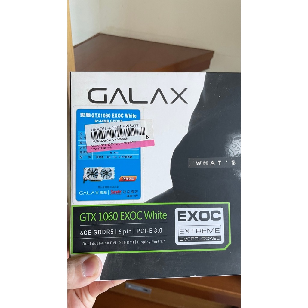 GTX 1060 6G DDR5 EXOC x GALAX GEFORCE 顯示卡 影馳 6Pin 6GD5 | 蝦皮購物