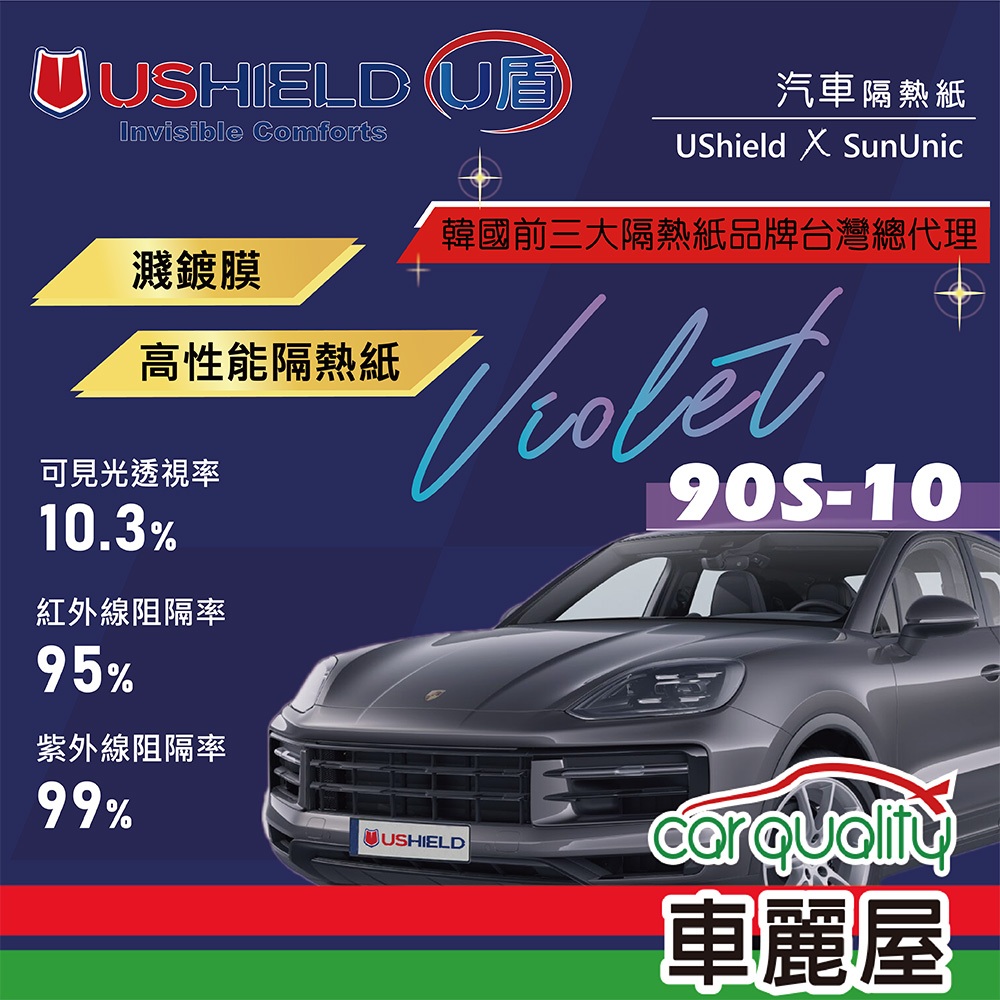 【UShield U盾】隔熱紙 Violet 90S系列 送安裝(車麗屋) | 蝦皮購物