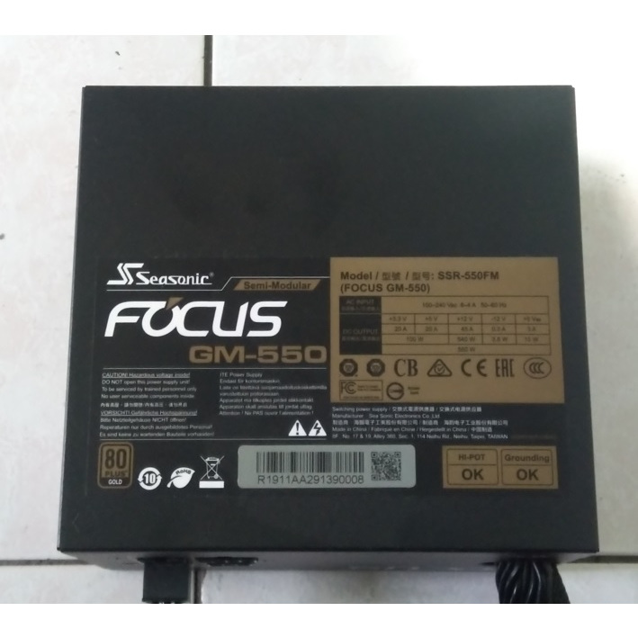 SeaSonic 海韻 Focus GM-550 550W SSR-550FM 金牌 電源供應器 | 蝦皮購物