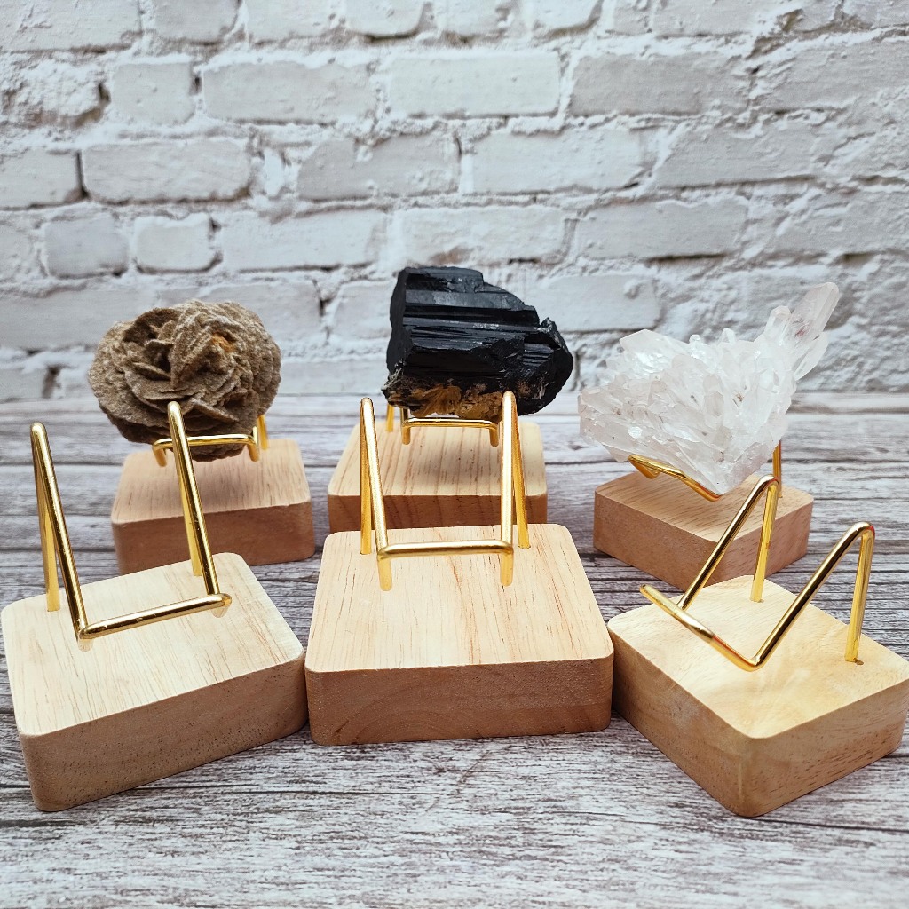 [硯嵐水晶 YL Crystal]櫸木支架 礦石展示架 水晶展示架 支架 礦標架 | 蝦皮購物