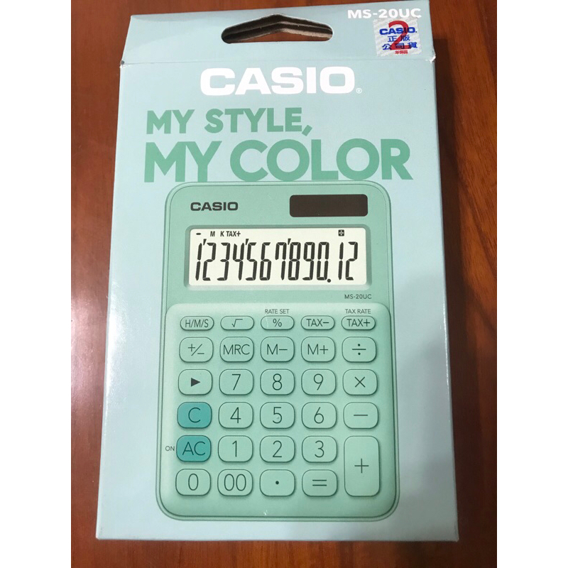CASIO 卡西歐 12位元繽紛馬卡龍色系便利型計算機-薄荷綠（MS-20UC-GN) | 蝦皮購物