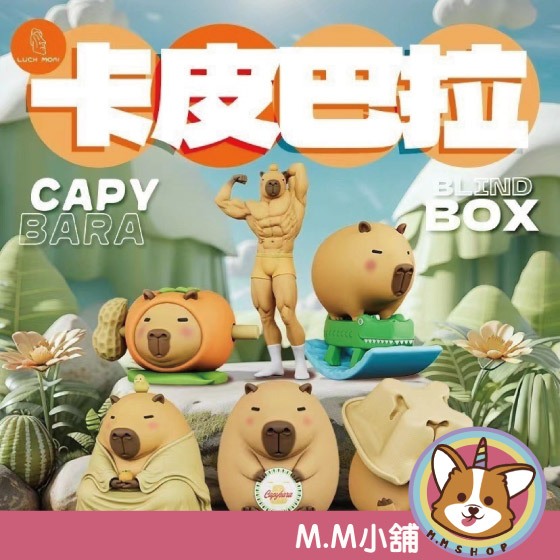 【M.M小舖】『現貨』盒玩 LUCK MOAI 卡皮巴拉 水豚 卡皮 巴拉 公仔 盲抽 盲盒 一中盒6入 | 蝦皮購物