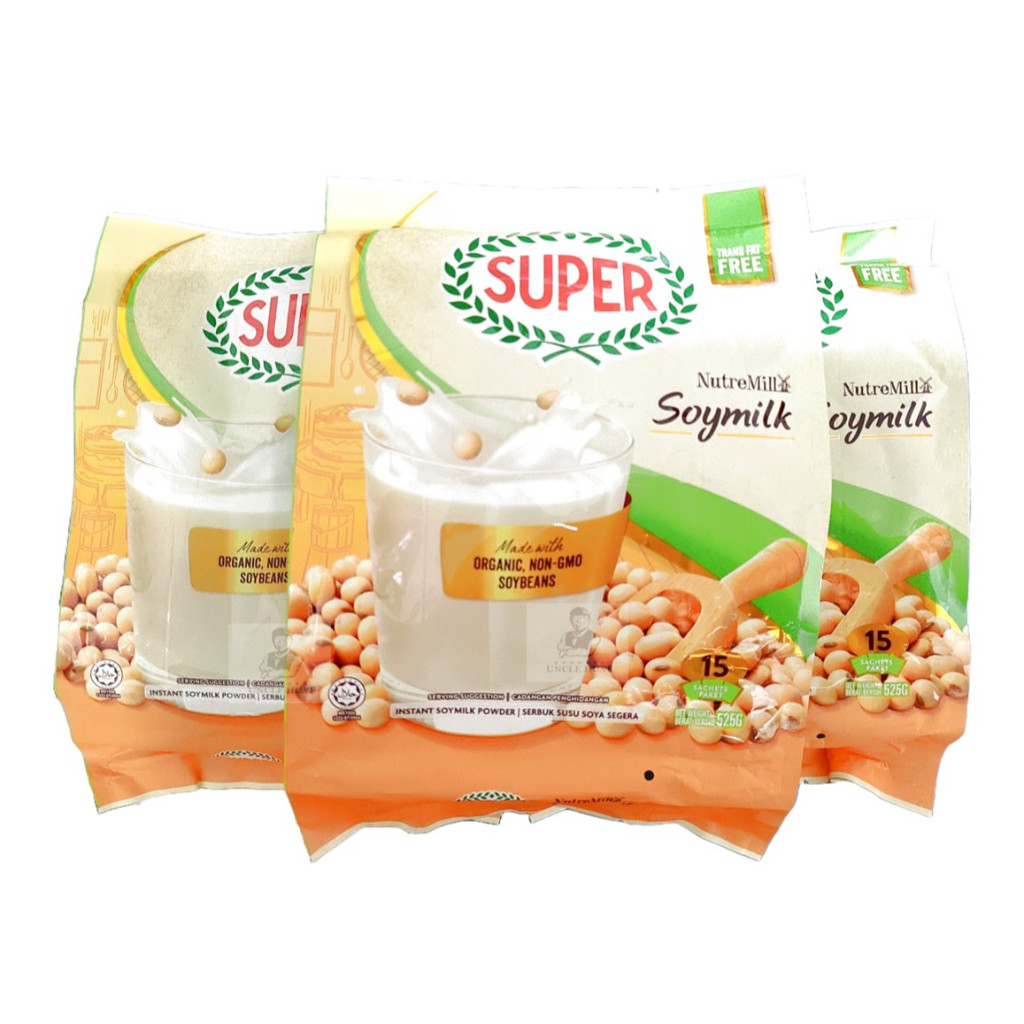[現貨開發票] 新加坡熱銷 超級牌 豆漿粉 525g (35g*15入) 馬來西亞進口 NutreMill 即溶早餐豆漿 | 蝦皮購物