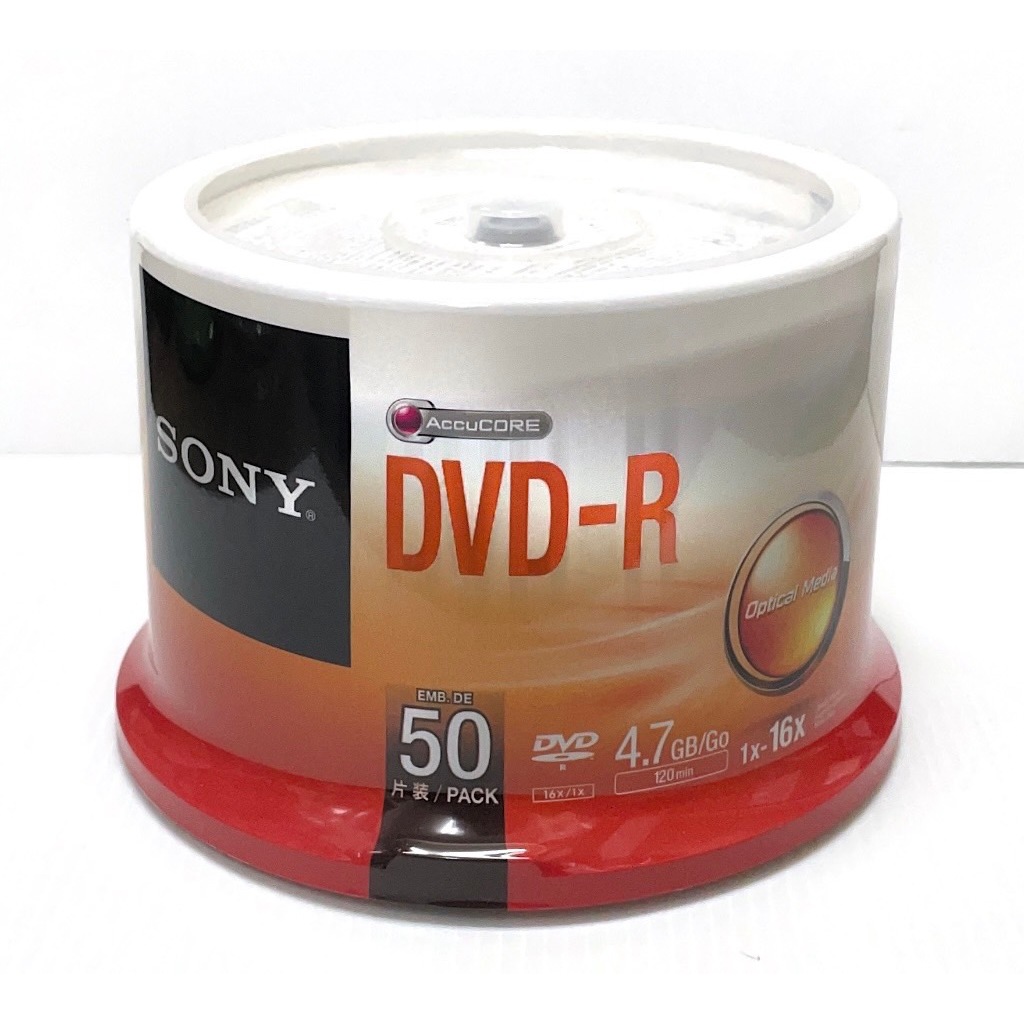 SONY 日本限定版 DVD-R 1X-16X DVD燒錄片 (50片布丁桶裝) 燒錄片 空白DVD | 蝦皮購物