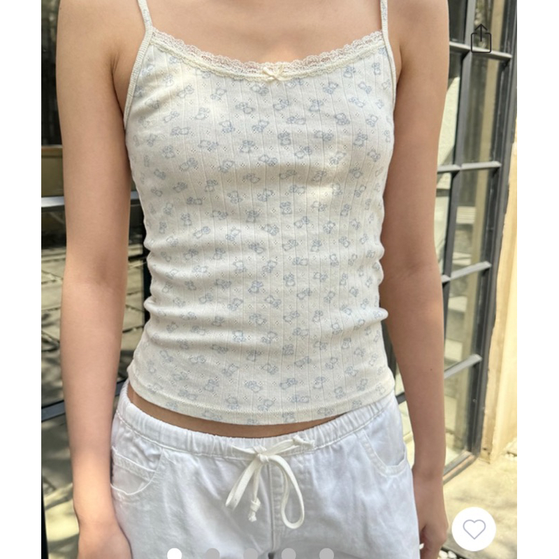 Brandy Melville Skylar teddy bear tank | 蝦皮購物