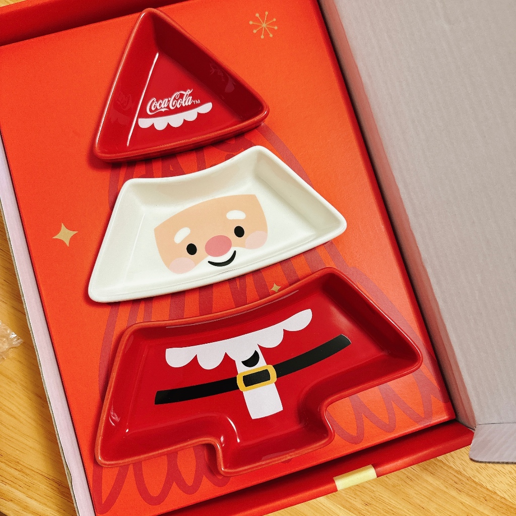 可口可樂 可樂 聖誕餐盤 瓷盤 禮盒 聖誕老人 無可樂只有餐盤 限定 絕版 | 蝦皮購物