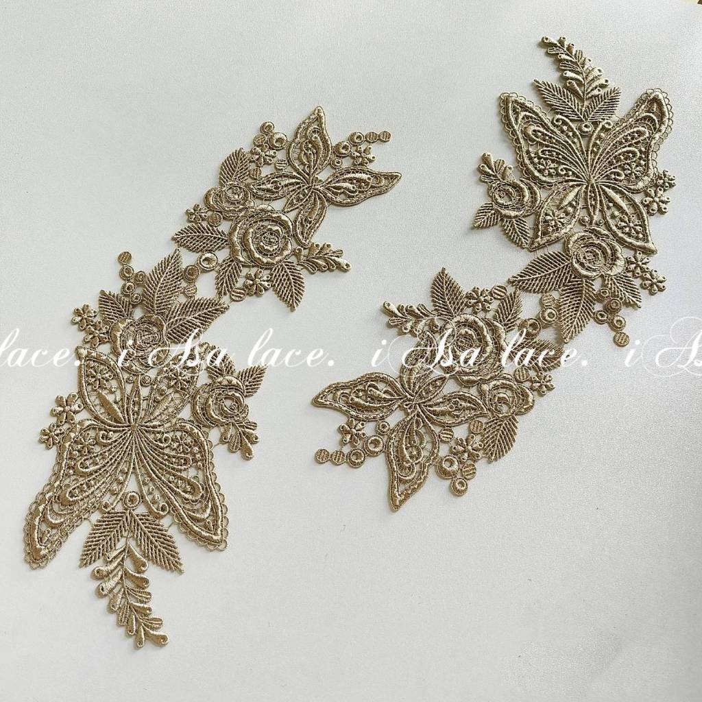 《iAsa愛莎の》手作材料 金銀線繡亮片繡布布貼衣服裝飾手工縫diy服裝頭紗旗袍表演服裝飾輔料 | 蝦皮購物