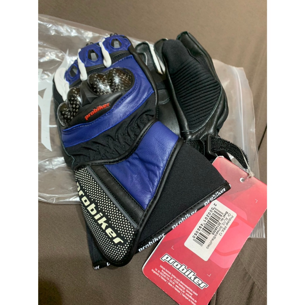 【CH自售】全新 PROBIKER PRX-12 防摔手套 德國 真皮 碳纖維 護具 卡夢 卡蹦 安全 皮革 賽車 | 蝦皮購物