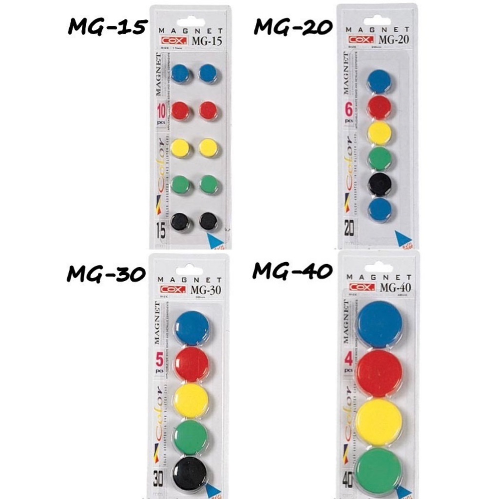 COX三燕 MG-15 /MG-20 /MG-30 /MG-40 卡裝 彩色磁鐵 15mm/20mm/30mm/40mm | 蝦皮購物