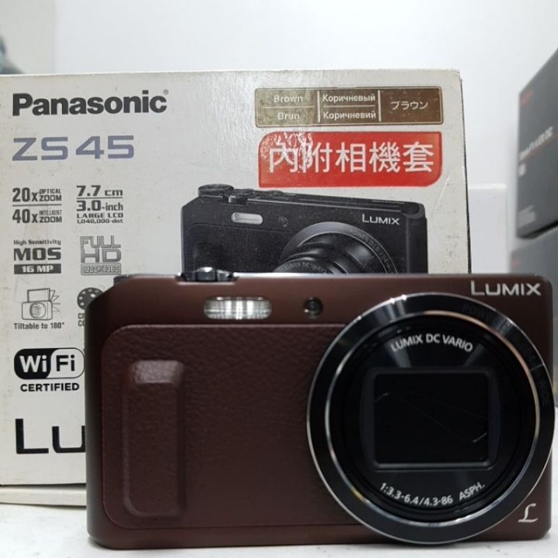 出清(免運)庫存品相機 Panasonic 國際牌DMC-ZS45 咖啡色 原廠配件齊全 狀況佳 沒有中文說明書 | 蝦皮購物