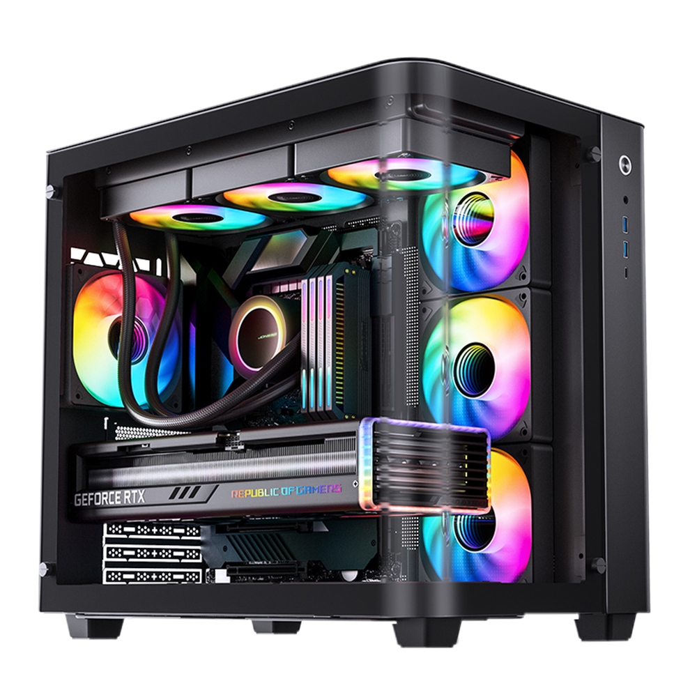 【Jonsbo】TK3 台灣版 黑/白 機殼(預鎖4風扇/ATX/無A柱海景/雙360/一體式曲面玻璃/分艙/BTF) | 蝦皮購物