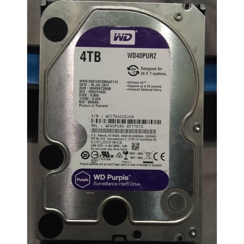 WD【紫標】WD40PURZ 4TB 3.5吋 監控硬碟 | 蝦皮購物