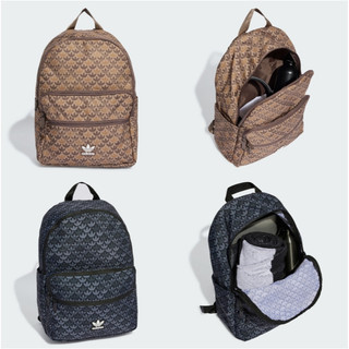 【鞋惡小BUO代購】adidas OG 滿版Logo MONOGRAM 後背包 黑藍/咖 IU0009 IU0010 | 蝦皮購物