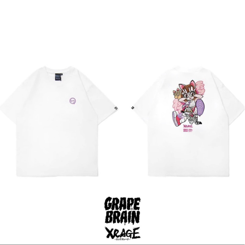 「全新現貨」grape brain 腦味增葡萄 xrage 仲間 峮峮 聯名 手目少女 短T | 蝦皮購物