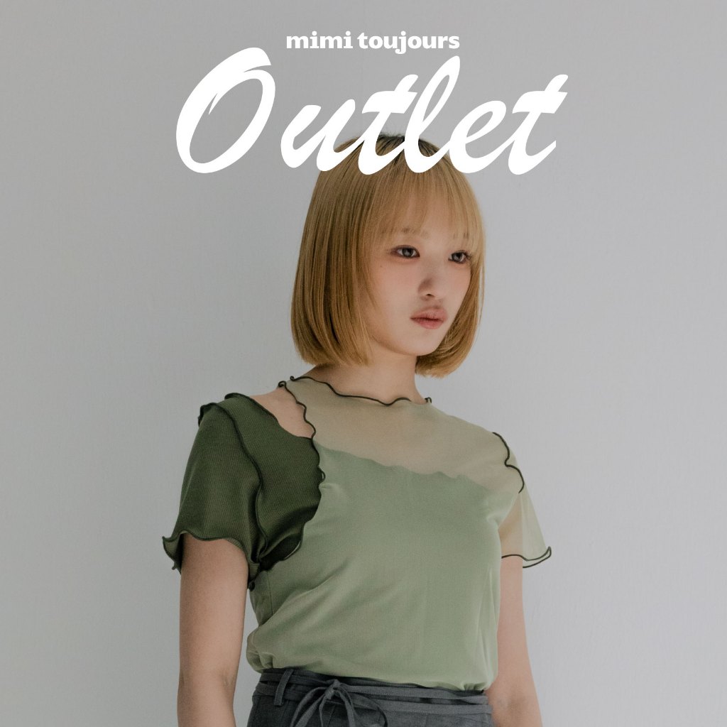【結束倒數】nono mimi toujours 不規則滾邊透膚上衣 khaki ｜mtj521-0559【yt】 | 蝦皮購物