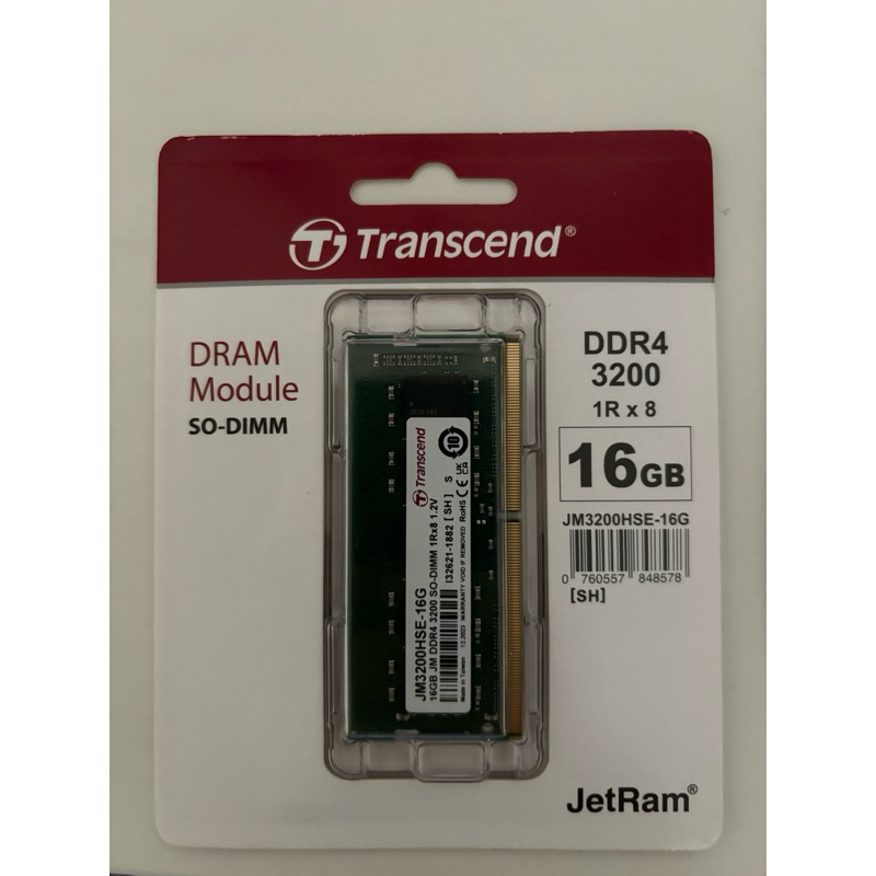 【transcend 創見】 16gb Jetram Ddr4 3200 筆記型記憶體 Jm3200hsb 16g 蝦皮購物