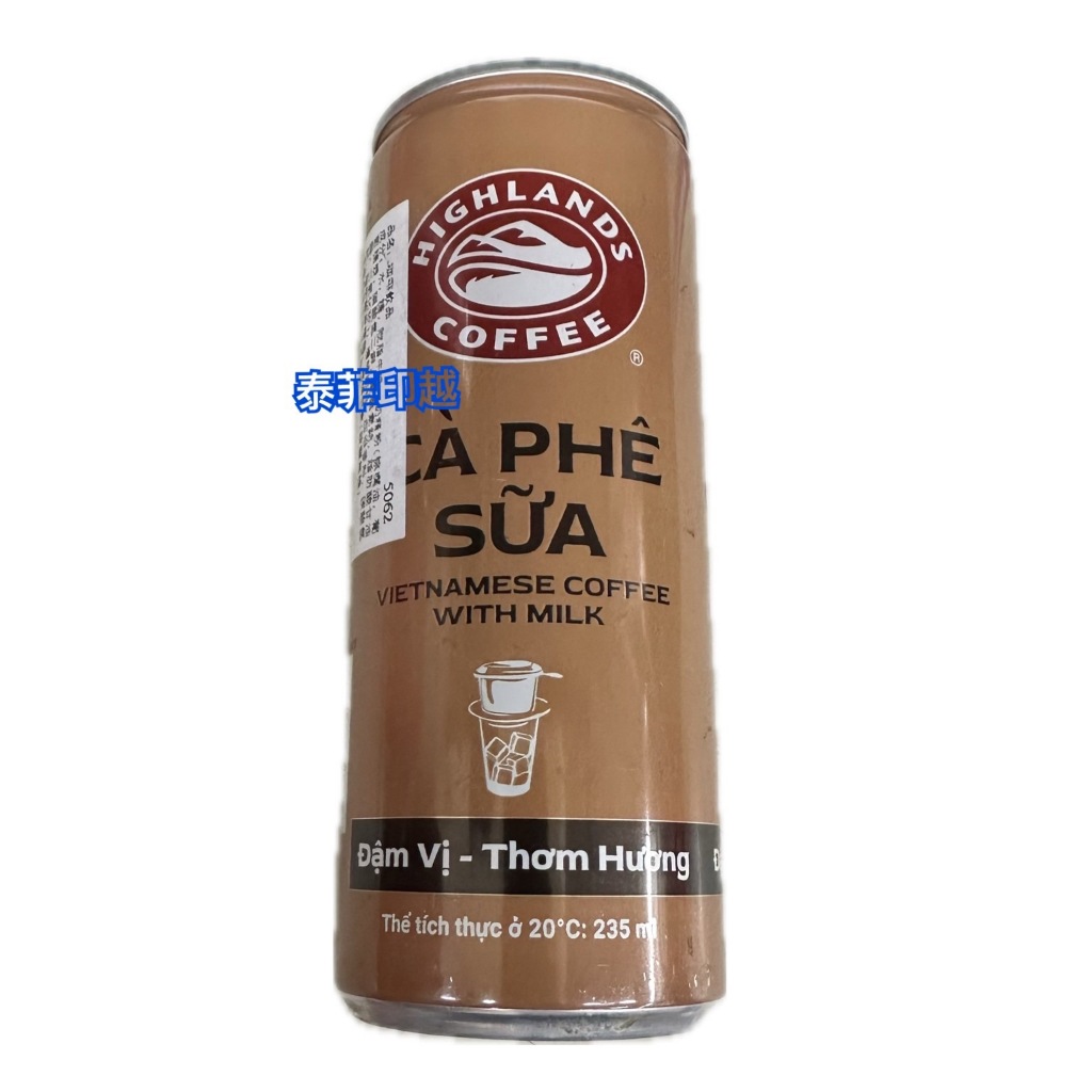 -{泰菲印越} 越南 Highlands Coffee 高山咖啡 罐裝咖啡 235mL | 蝦皮購物