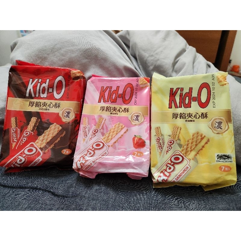 KID-O 厚餡爽心酥 餅乾 奶油 草莓 巧克力 kido 日清 | 蝦皮購物