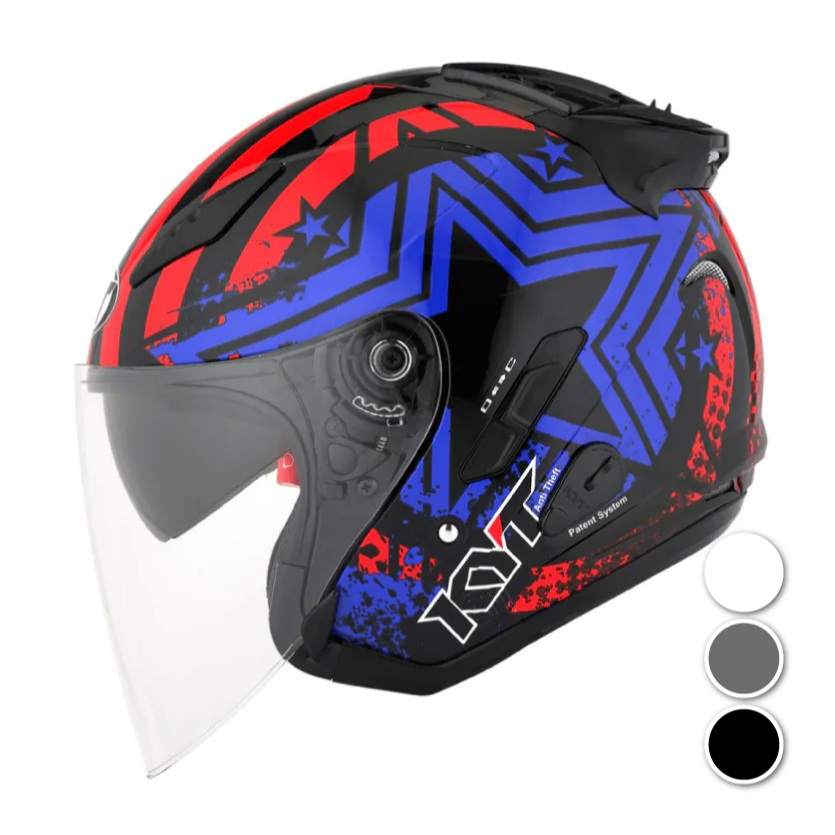 [安信騎士] KYT DJ 彩繪 #S2 半罩 安全帽 內置墨片 內襯可拆洗 通風 透氣 | 蝦皮購物