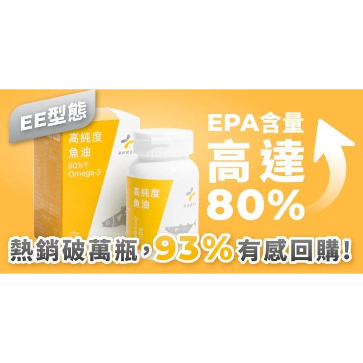 【公司貨】★高純度魚油 ★80%★EPA ★小膠囊 ★90顆裝★藥師健生活★台灣製★好吸收★另有70%DHA★ | 蝦皮購物