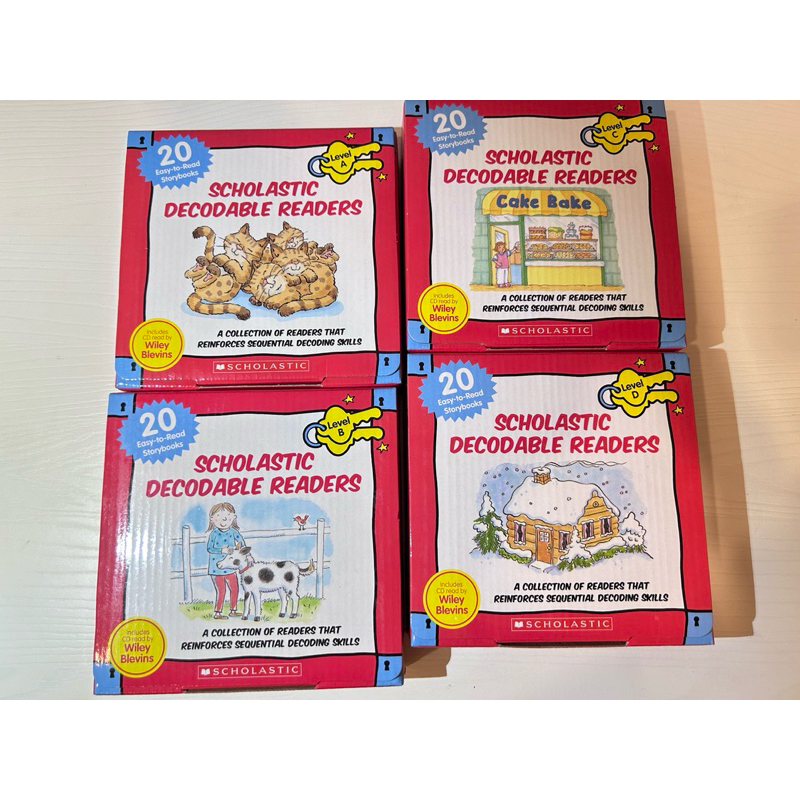 scholastics-Decodable Readers Box- Level A-D (每級20本書+ CD）-小書 | 蝦皮購物
