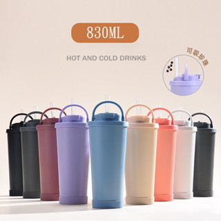 830ml手提保溫杯 咖啡杯 隨行杯 保冰杯 環保杯 珍珠奶茶環保杯 吸管杯 冰霸杯 保溫杯 吸管保溫杯 | 蝦皮購物