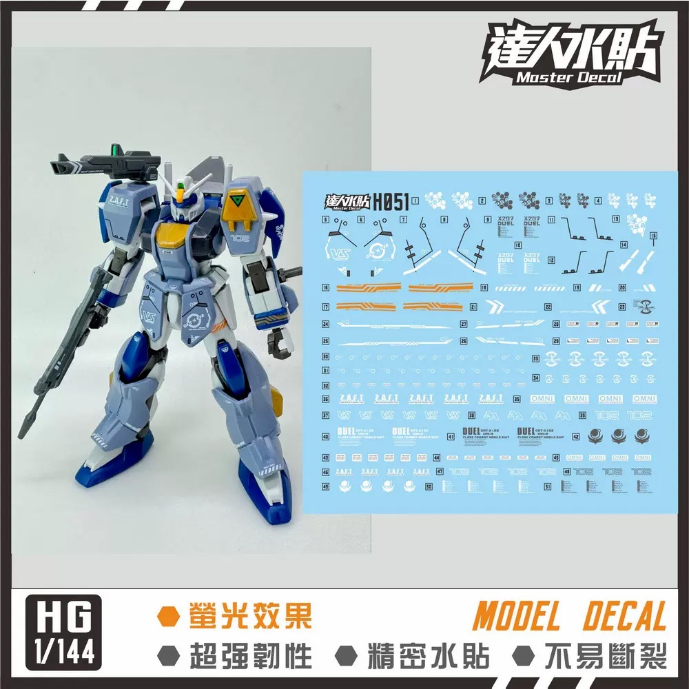 【鋼普拉】現貨 大林水貼 螢光水貼 鋼彈SEED HG 1/144 R02 DUEL GUNDAM 決鬥鋼彈 突擊裝甲 | 蝦皮購物