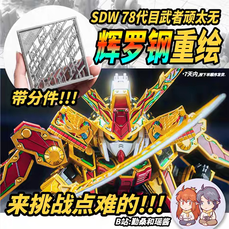 改裝套件｜勤桑和瑶酱 SDW 78代目武者頑駄無 輝羅鋼改裝套件（少量現貨到貨） | 蝦皮購物