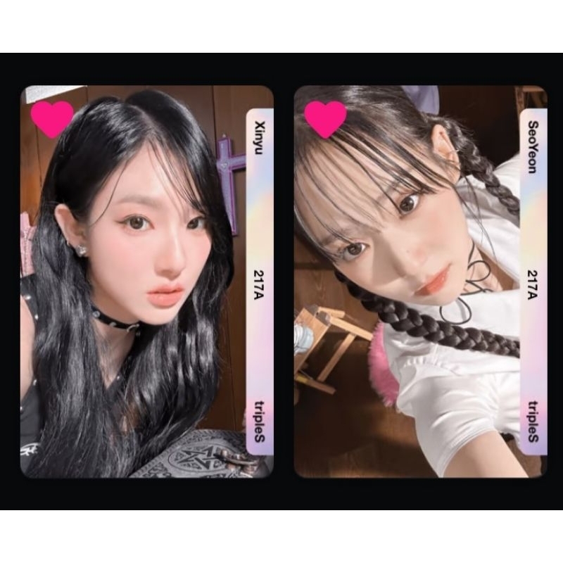 tripleS 小卡 S1 Seoyeon 尹舒妍 S15 Xinyu 周心語 Lovelution 專卡 實體卡 | 蝦皮購物