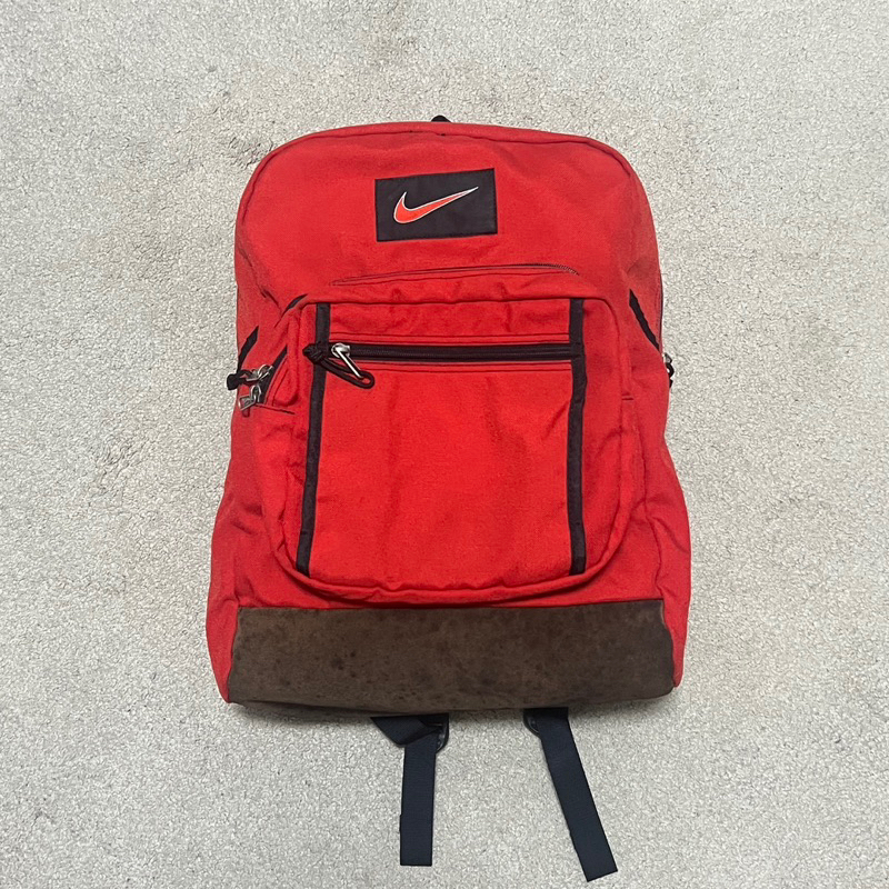 1990s Nike Vintage Nylon Backpack 90s 奈克 古著 麂皮底尼龍後背包 老品 老物 | 蝦皮購物