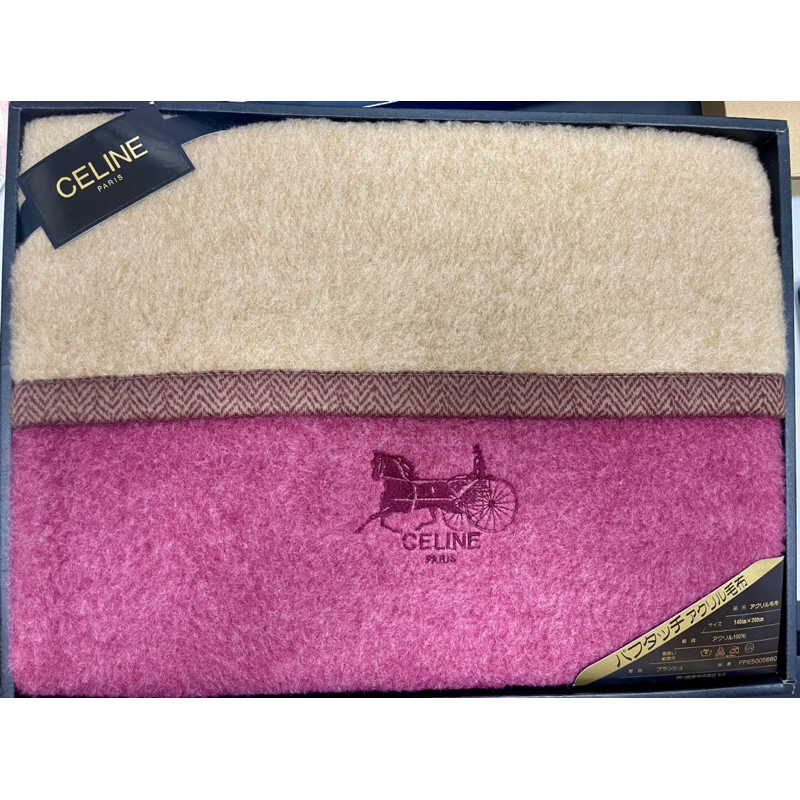 【特價】法國名牌 CELINE 100%全新未使用 薄毛毯 140cmX200cm 日本製造 | 蝦皮購物
