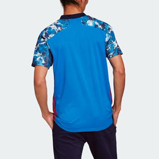 Adidas JFA H JSY [ED7350] 男 短袖上衣 T恤 運動 足球 日本隊 主場球衣 亞洲版 V領 藍 | 蝦皮購物