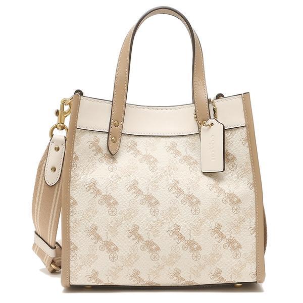 台灣現貨 全新正品 COACH C3866 FIELD TOTE 22 白色馬車老花 紙袋包 拖特包 斜背包 手提包 | 蝦皮購物