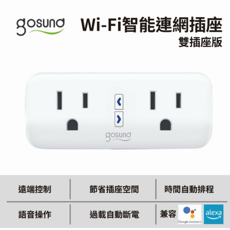 酷客 Gosund WP2 WiFi智慧插座 2開2插 遠端控制/聲控/支援Google | 蝦皮購物