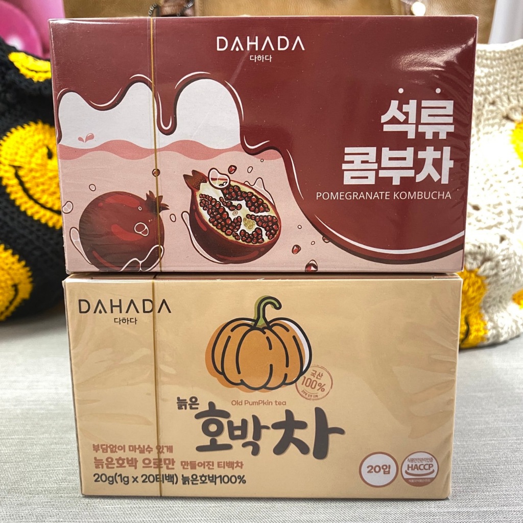 (現貨) 韓國 DAHADA 丹特 紅石榴茶 / 去水纖腰 老南瓜茶 20入/盒 | 蝦皮購物