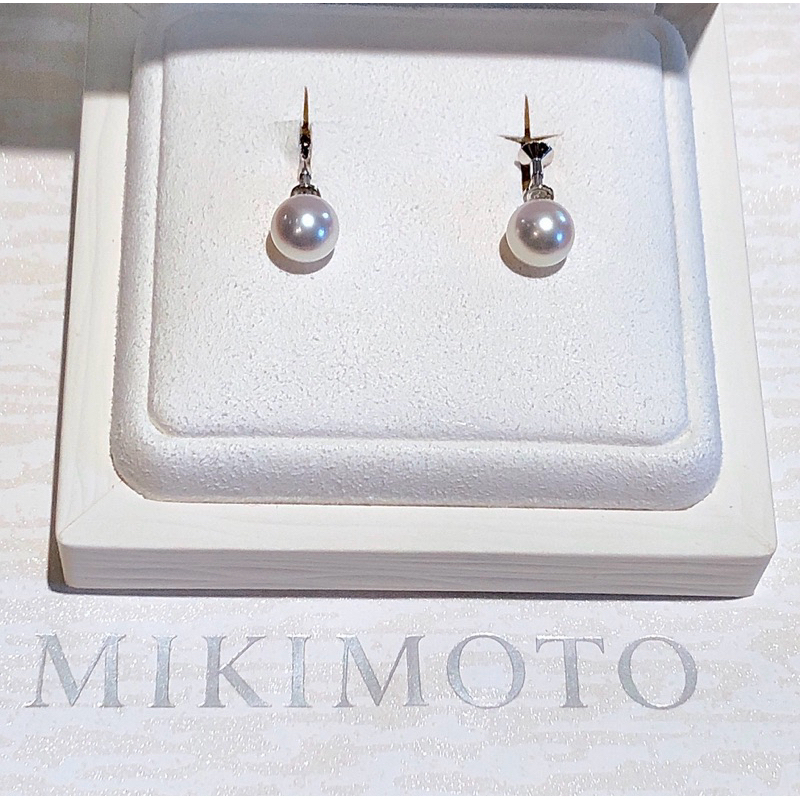 Mikimoto 18k珍珠耳環 Akoyo 珍珠 8mm | 蝦皮購物