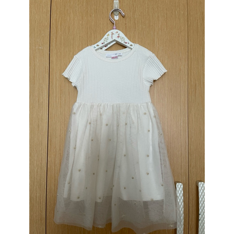 ZARA 白色連身紗裙(3-4y) | 蝦皮購物