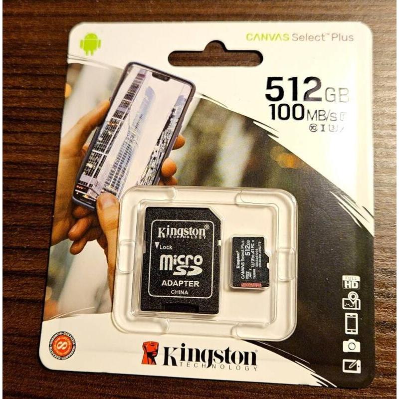 金士頓 KINGSTON 512GB microSD Canvas Select Plus 記憶卡 附轉卡 | 蝦皮購物